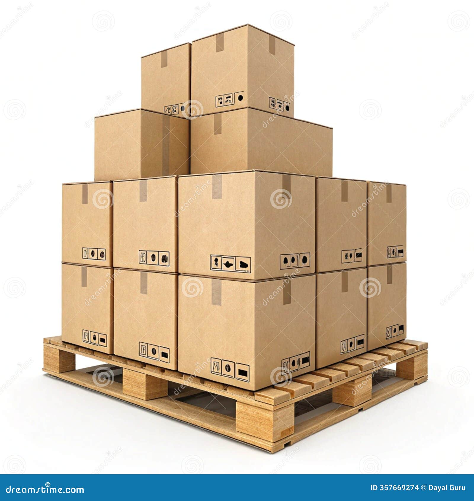 3d Rendering Of A Pallet Isolated In A Studio Background Royalty-Free ...