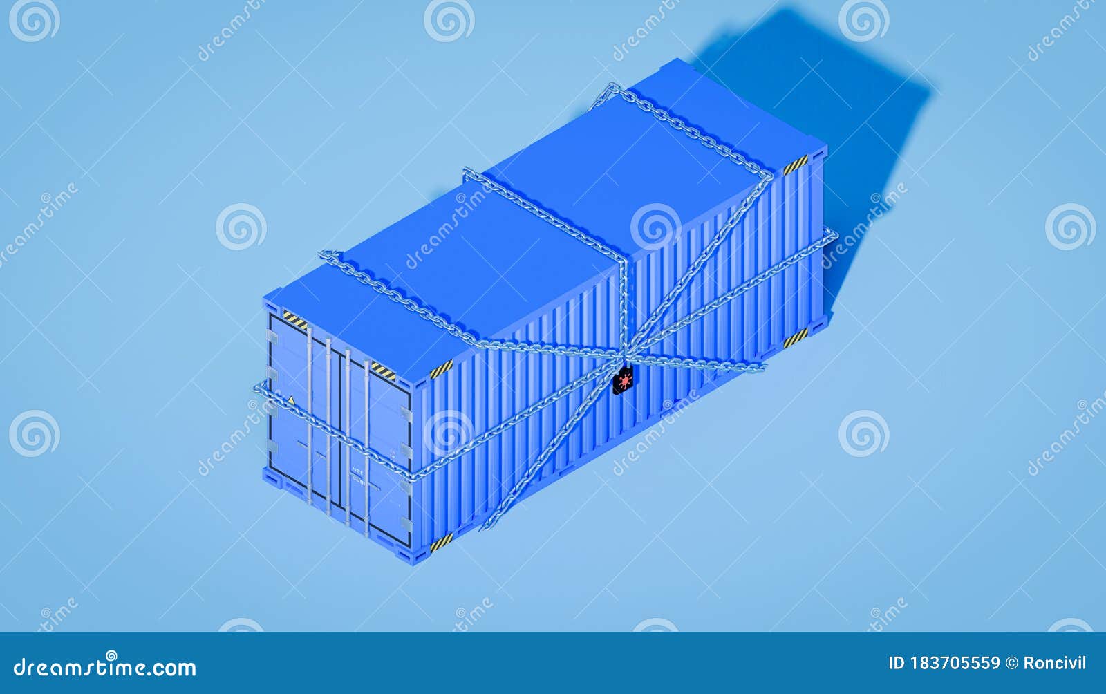 Cargo Container and Coronavirus Lockdown Stock Illustration ...