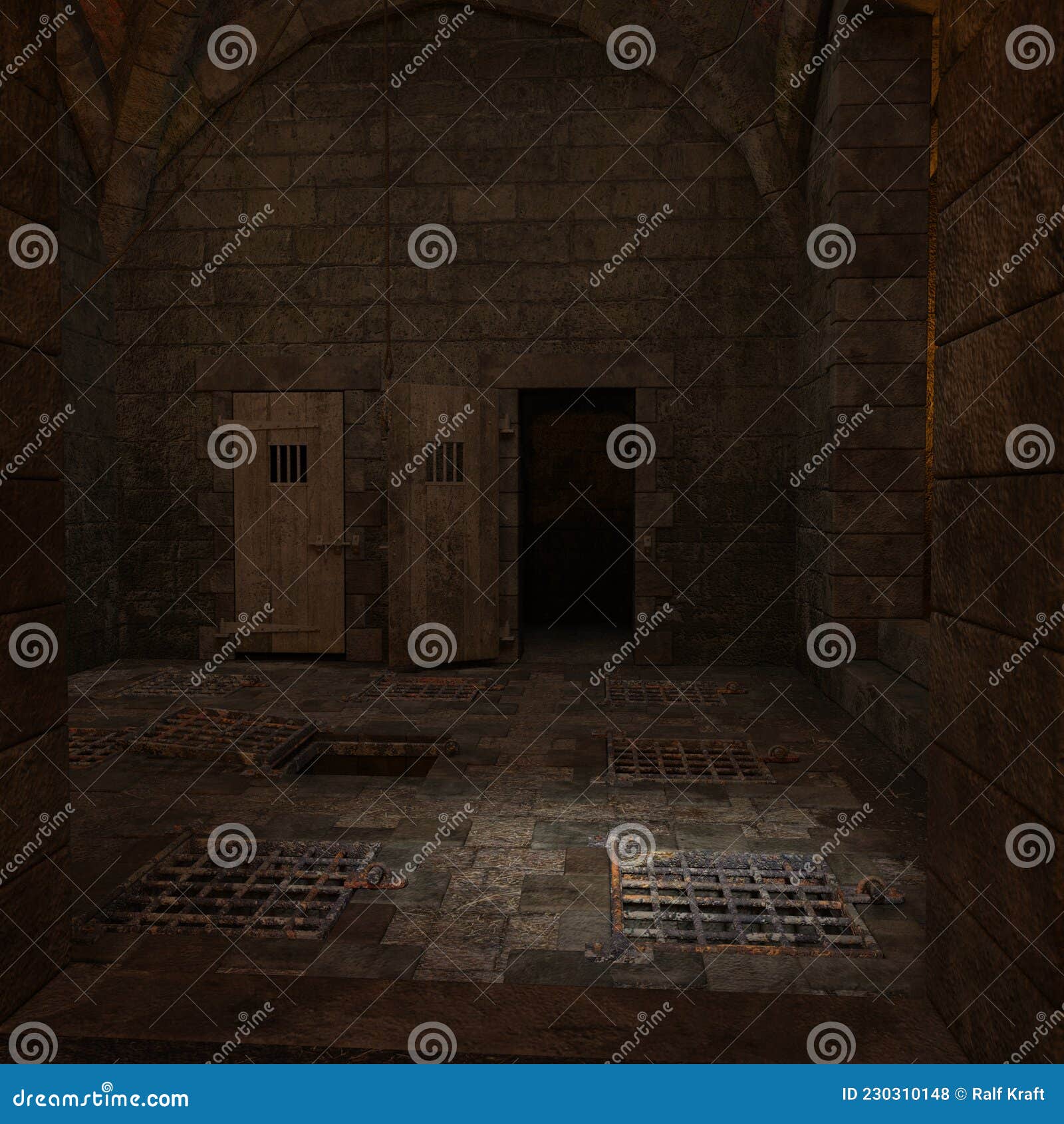 3d-illustration of an Dungeon Jail for Background Usage Stock ...