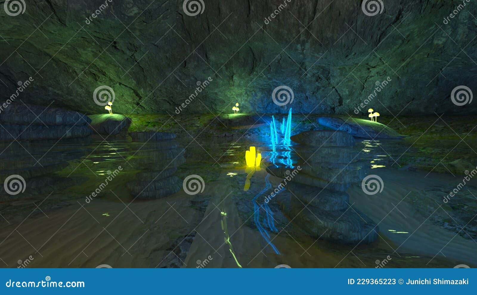 3D rendering of the caves stock illustration. Illustration of nature ...