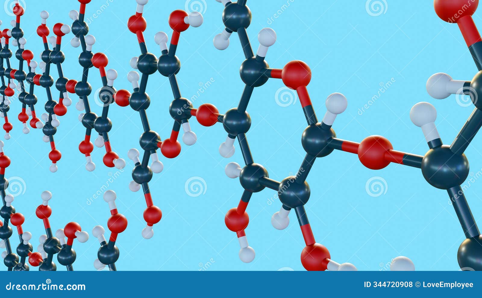 Cellulose Polysaccharide Molecule. Structural Chemical Formula On The ...