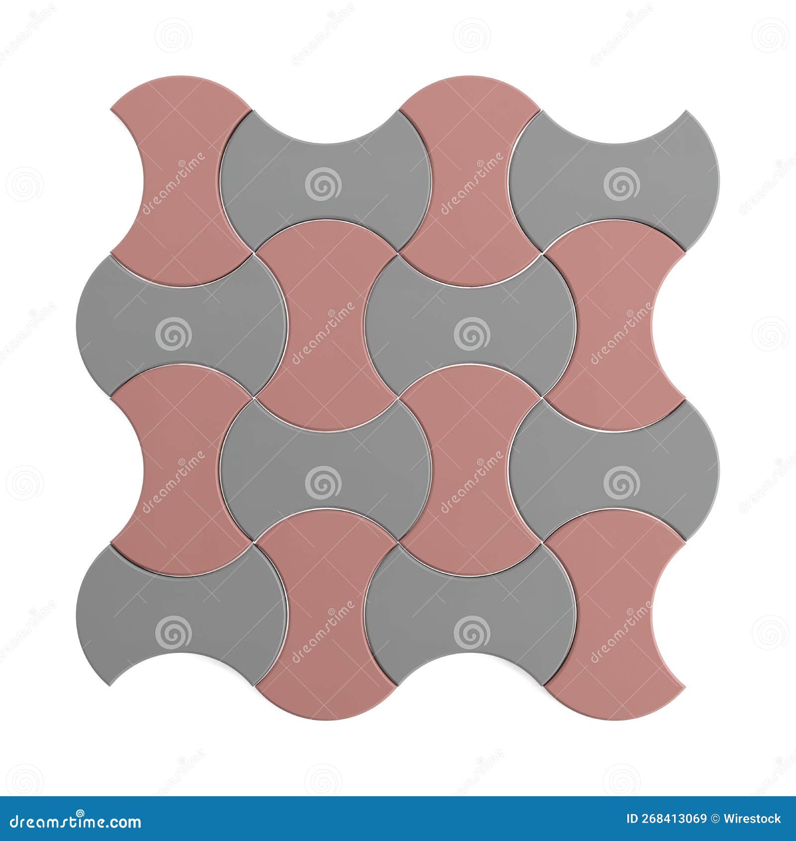3D Rendering of a Cement Tile Isolated on a White Background. Stock ...