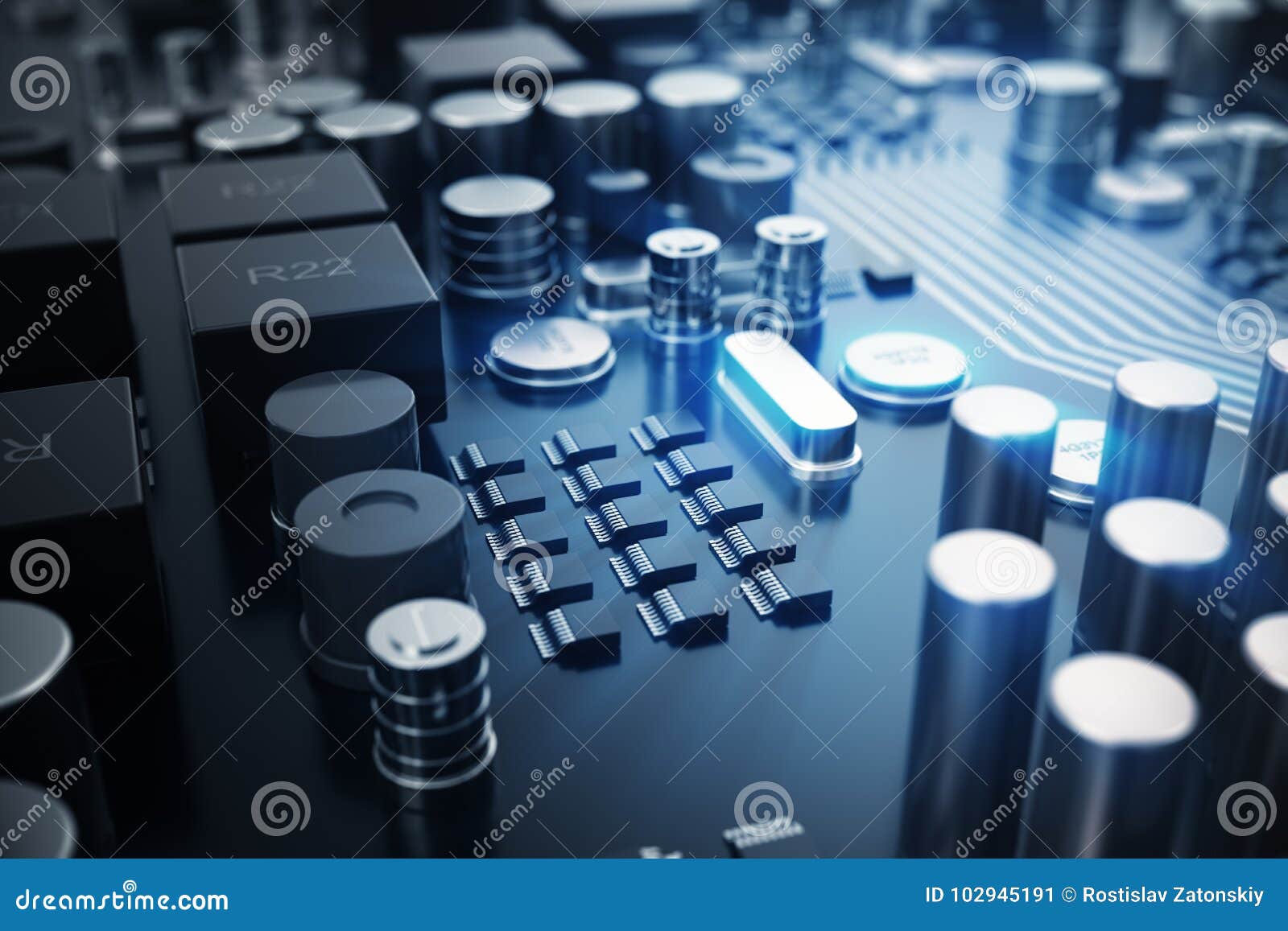 3d Rendering Central Computer Processors Cpu Concept Electronic Engineer Of Computer Technology