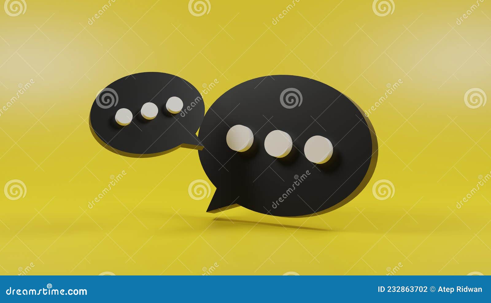 3D Rendering Chat Bubble Illustration Stock Illustration - Illustration ...