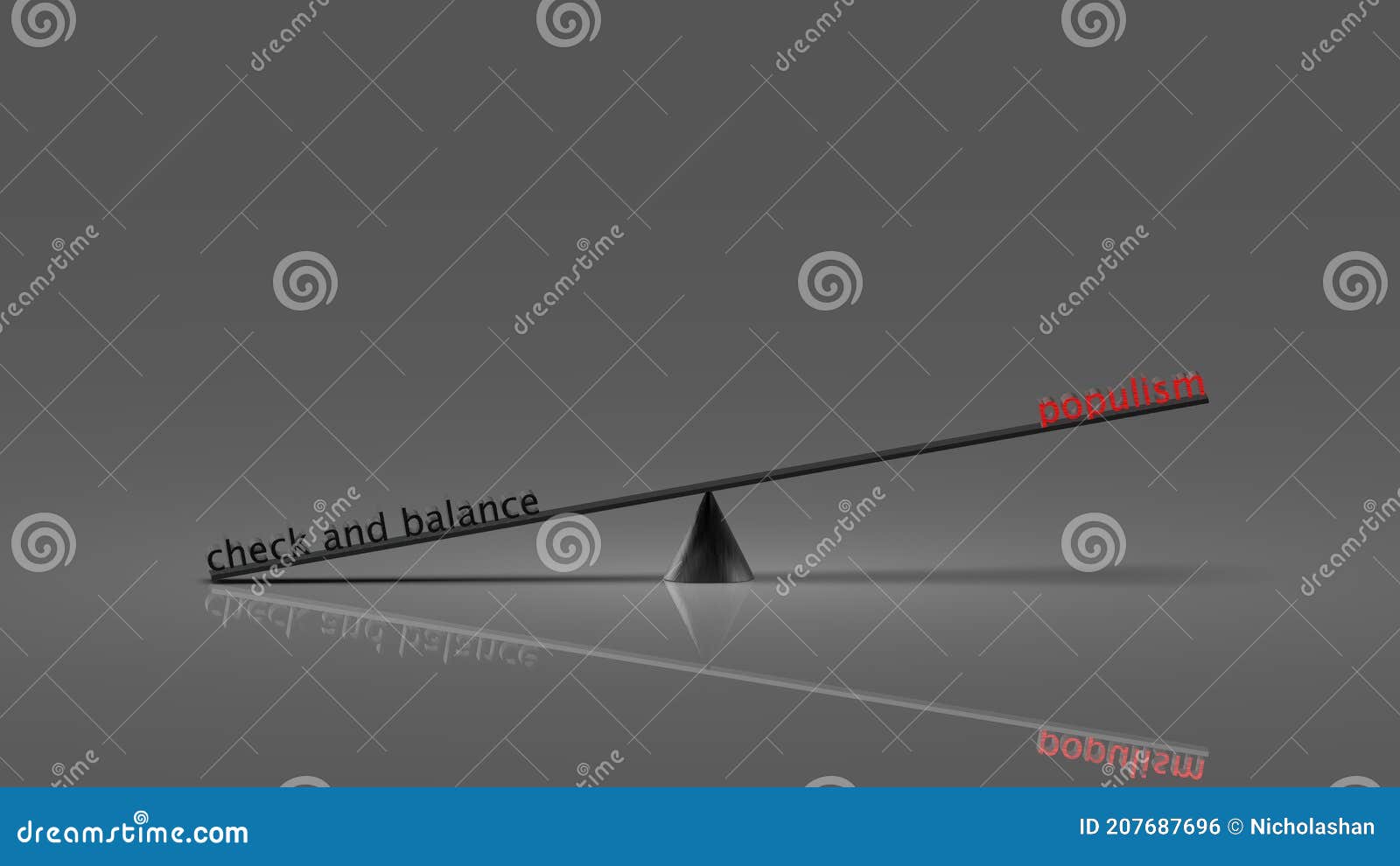 3d Rendering of Check and Balance with Populism Design Stock ...