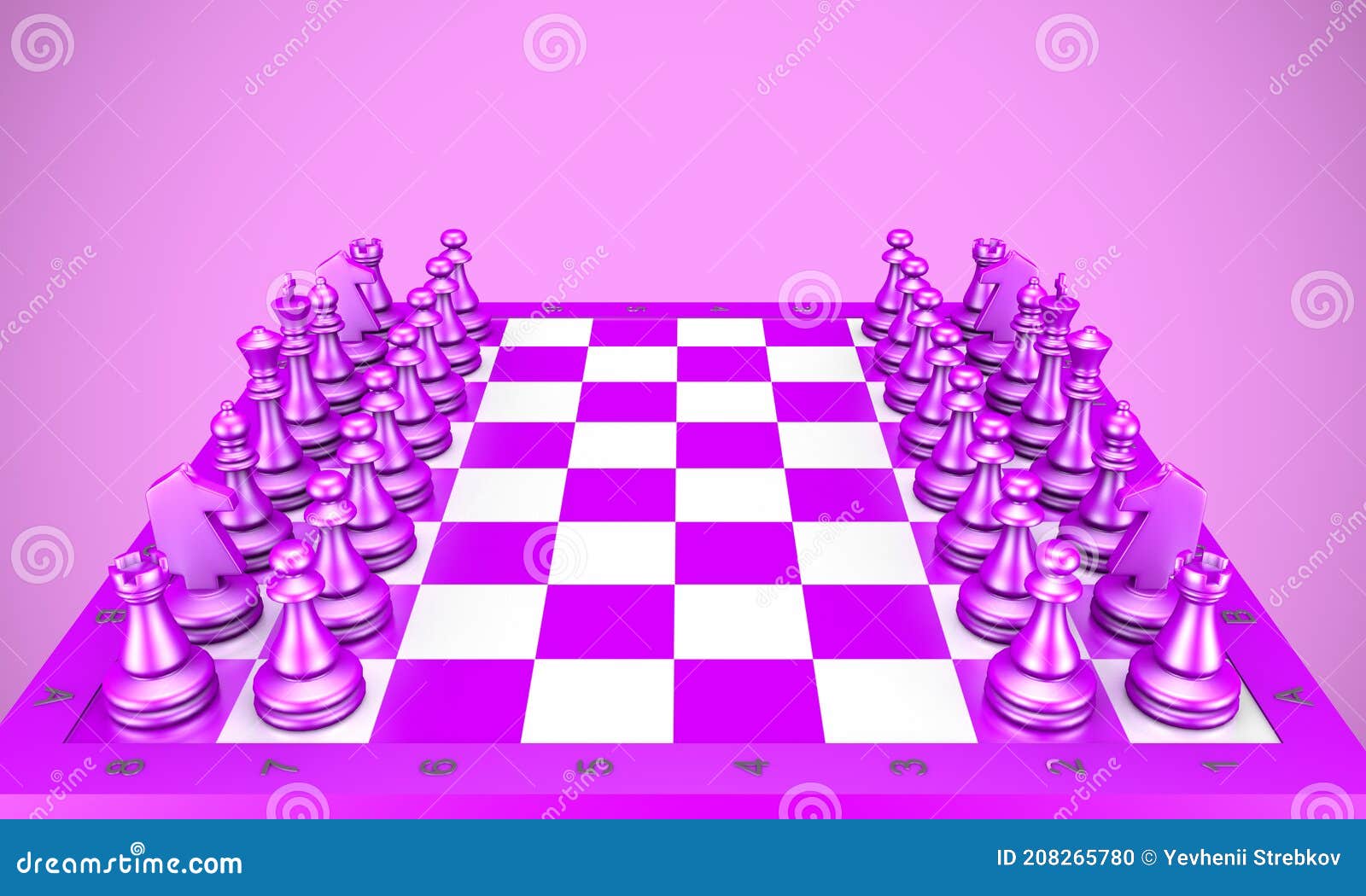 3D Rendering Checkerboard in Purple Colors Stock Illustration ...