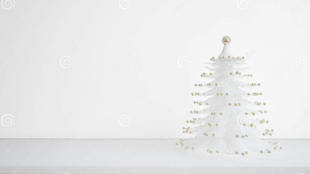 3D Rendering of a Christmas Decorative Small Tree Isolated on White ...
