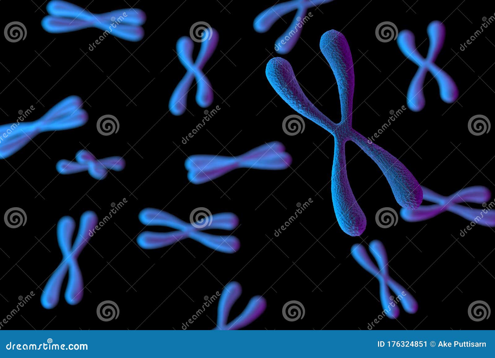 3d Rendering of Chromosome Abstract Scientific Background, 3d ...