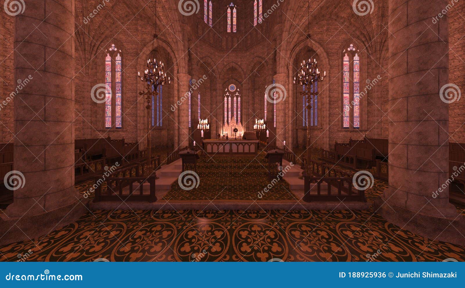 3D rendering of church stock illustration. Illustration of strict ...