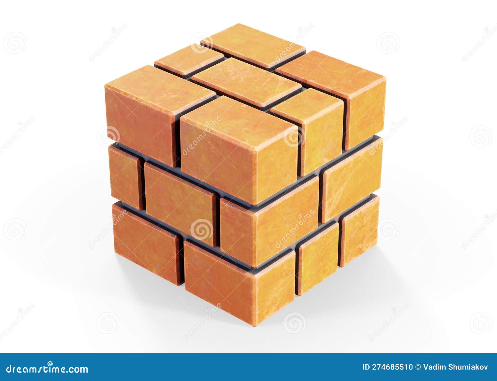 3d Rendering of Cinder Blocks Isolated on the White Background Stock ...