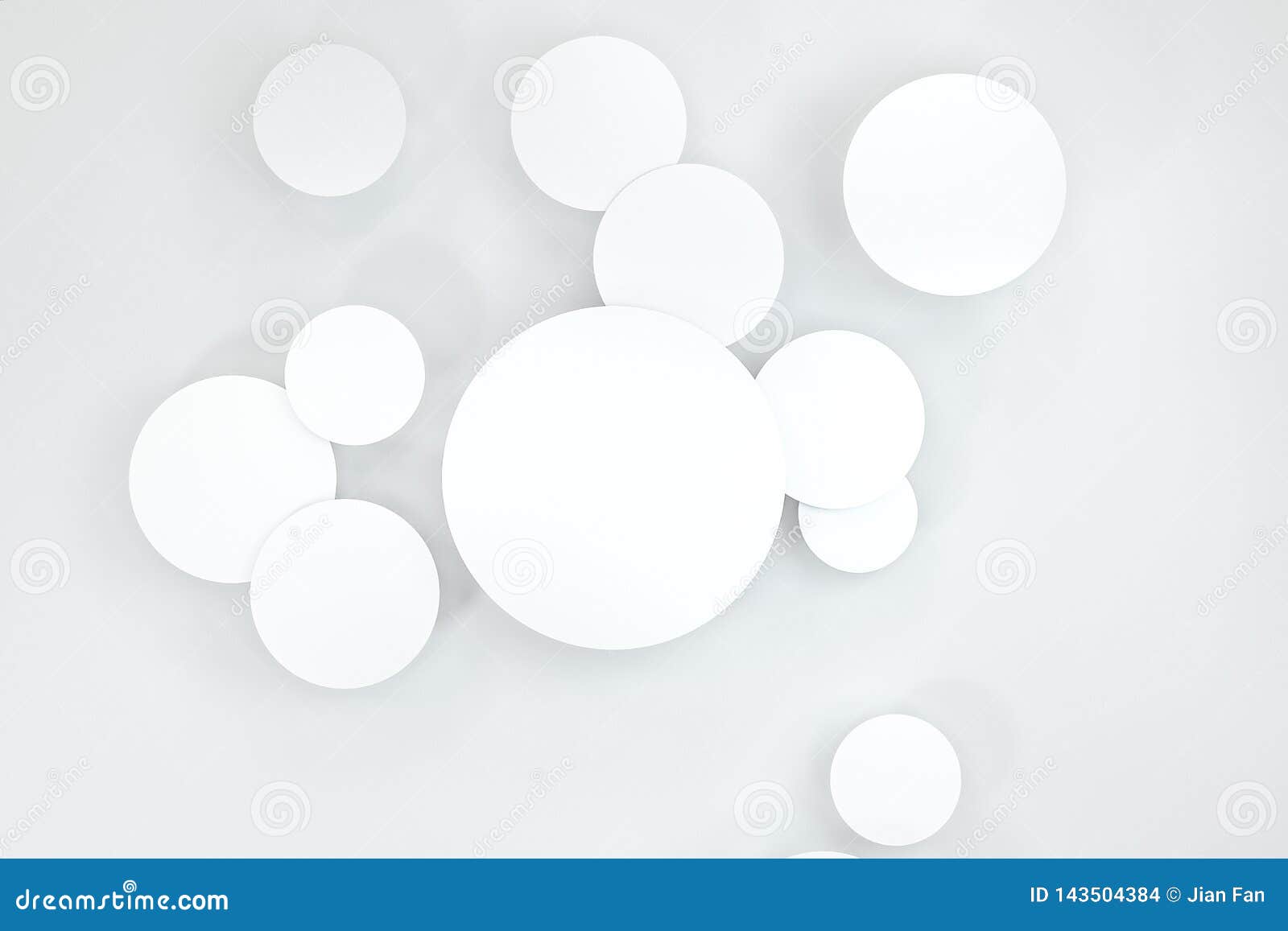 3d Rendering, Circle Frame Card Template Stock Illustration ...