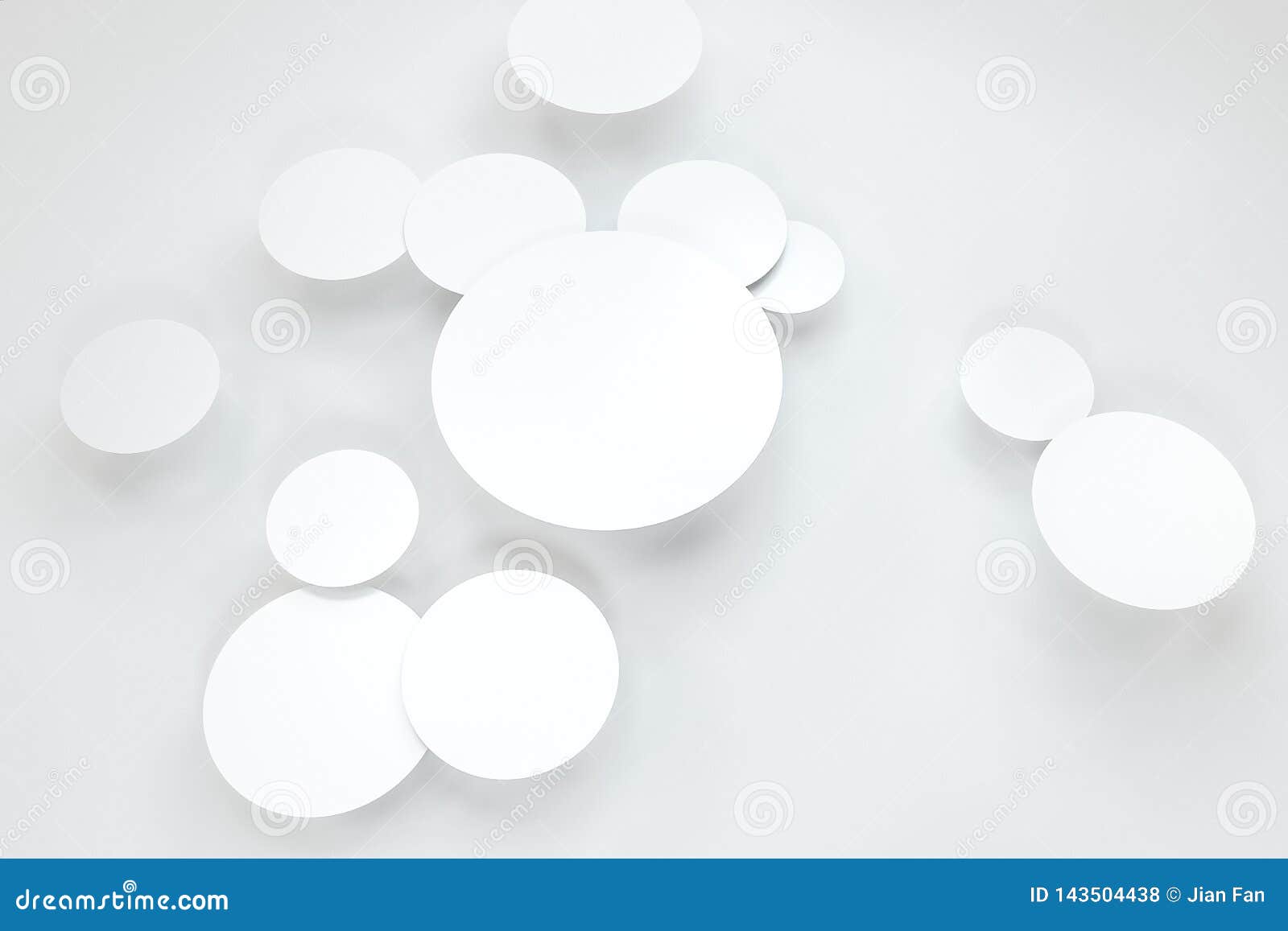 3d Rendering, Circle Frame Card Template Stock Illustration ...