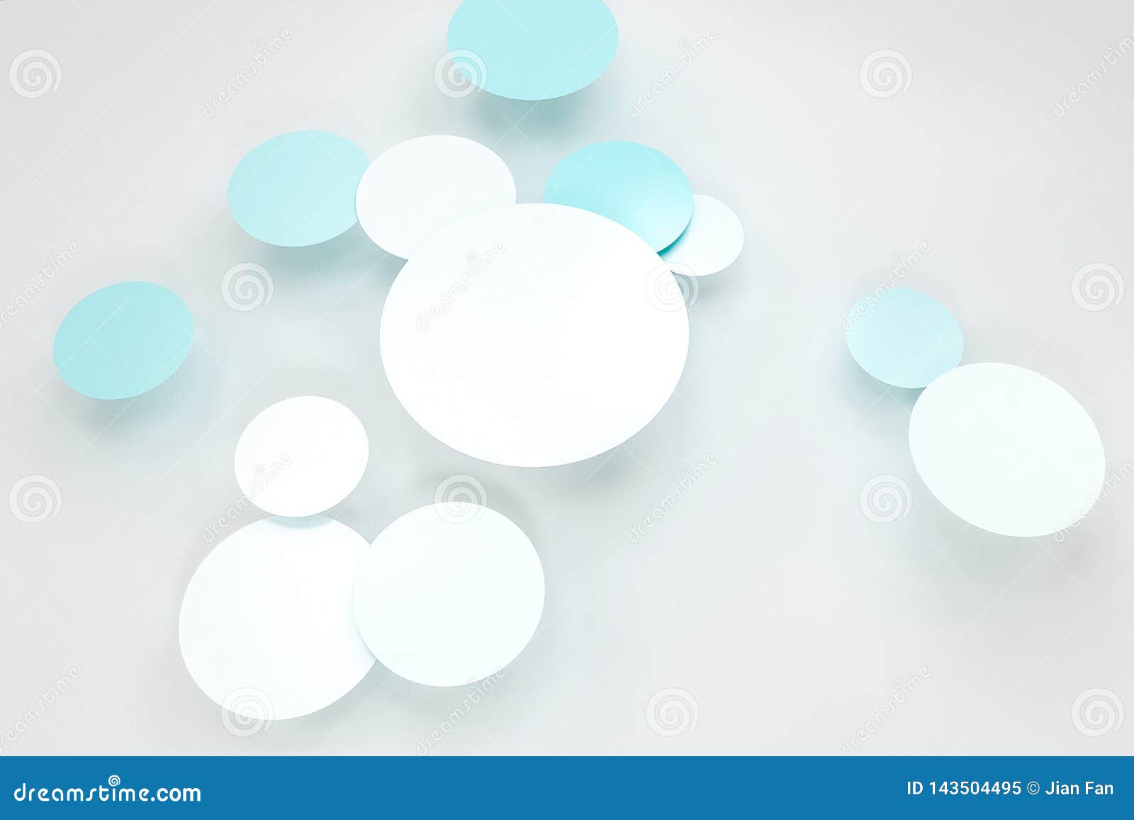 3d Rendering, Circle Frame Card Template Stock Illustration ...
