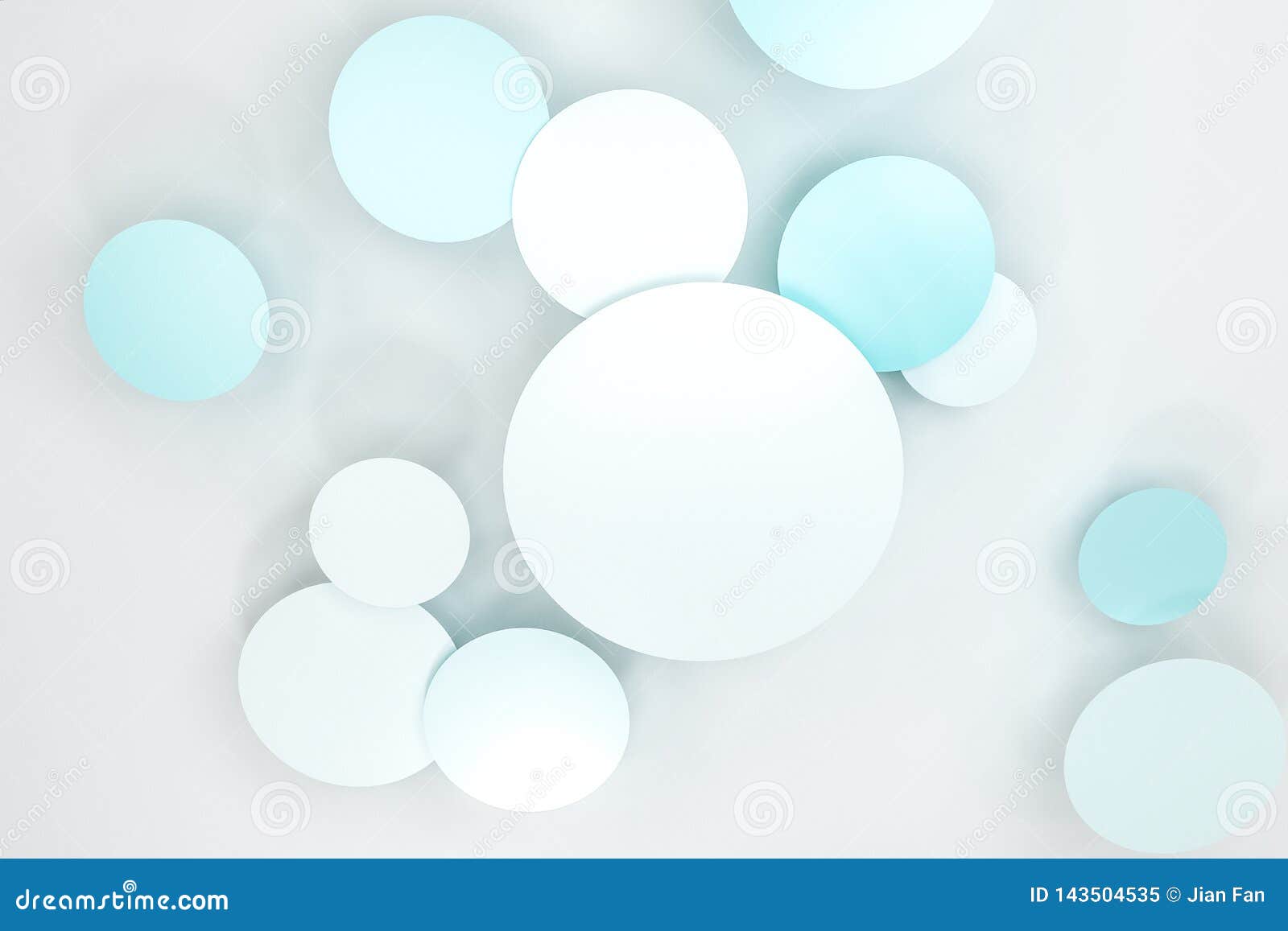 3d Rendering, Circle Frame Card Template Stock Illustration ...