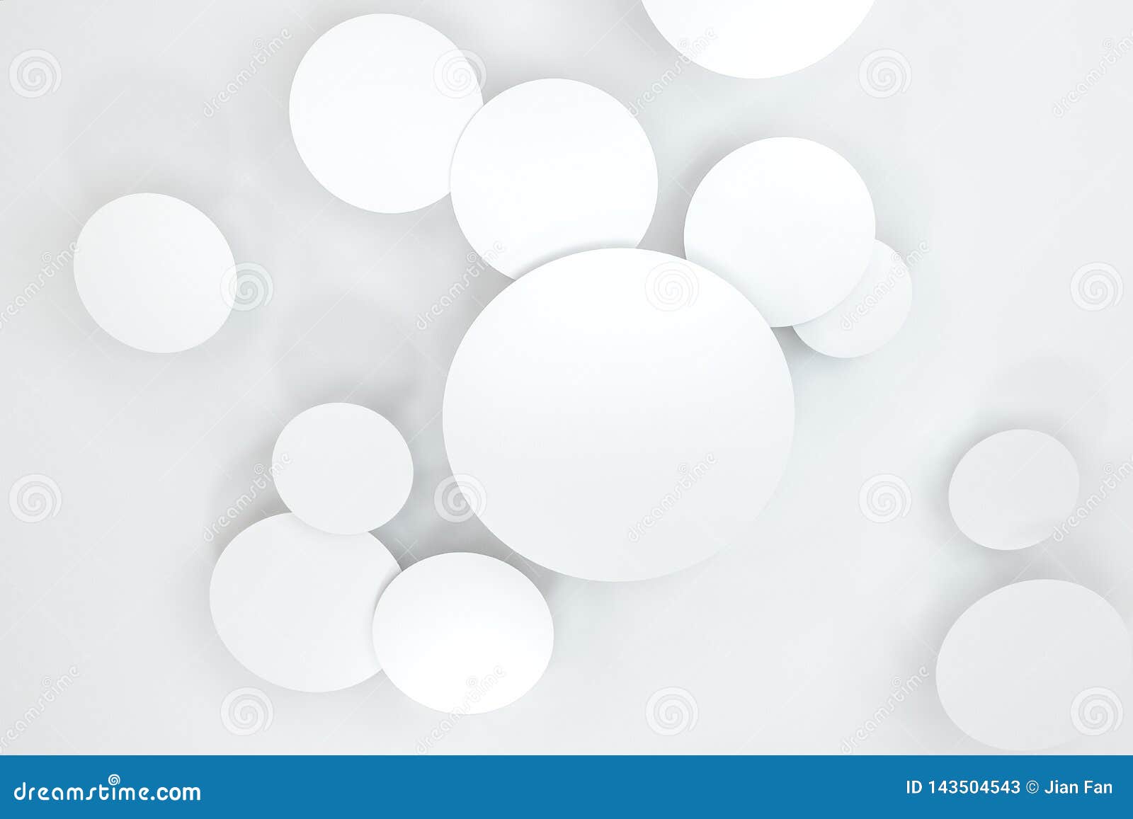 3d Rendering, Circle Frame Card Template Stock Illustration ...