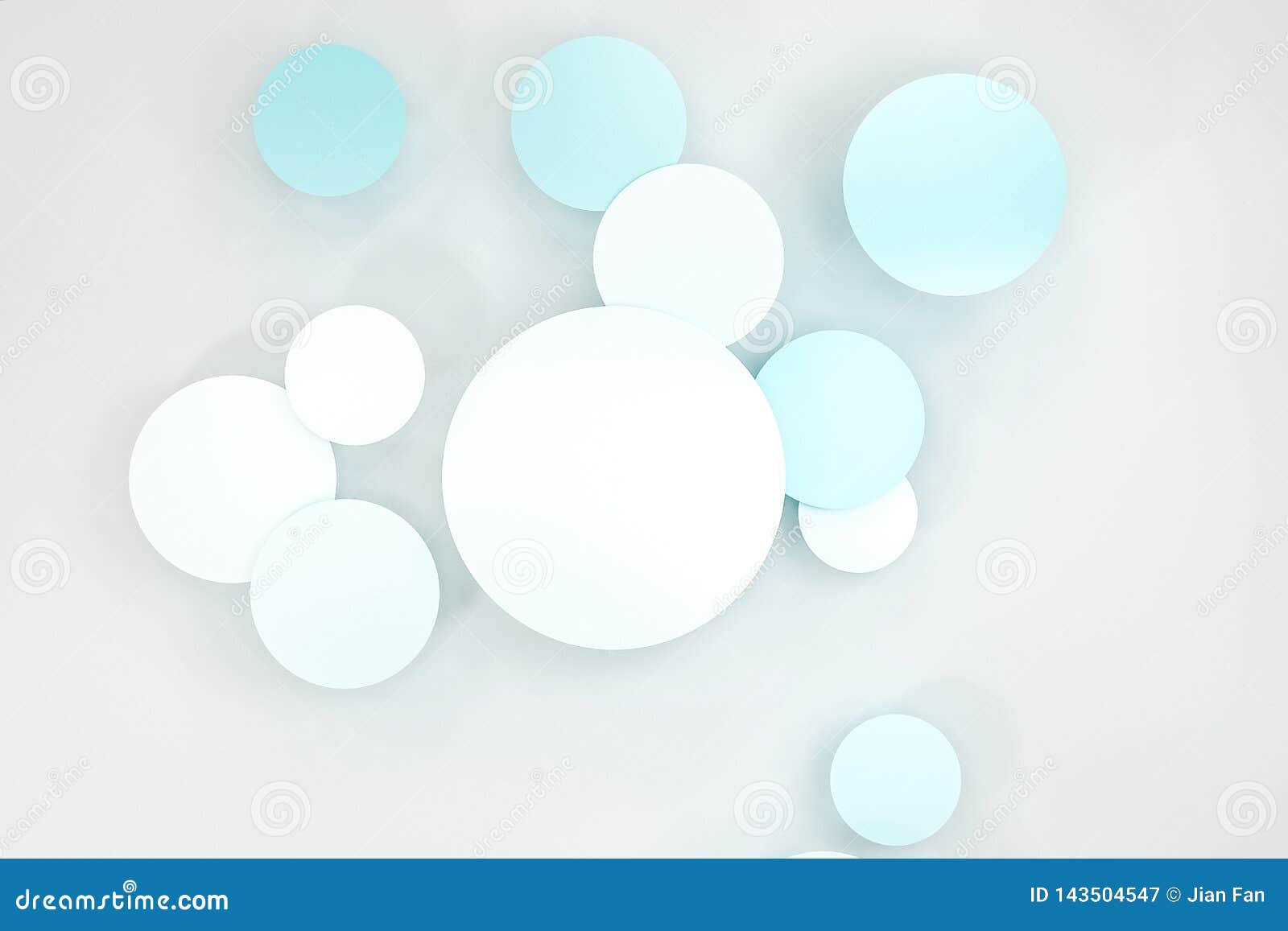 3d Rendering, Circle Frame Card Template Stock Illustration ...