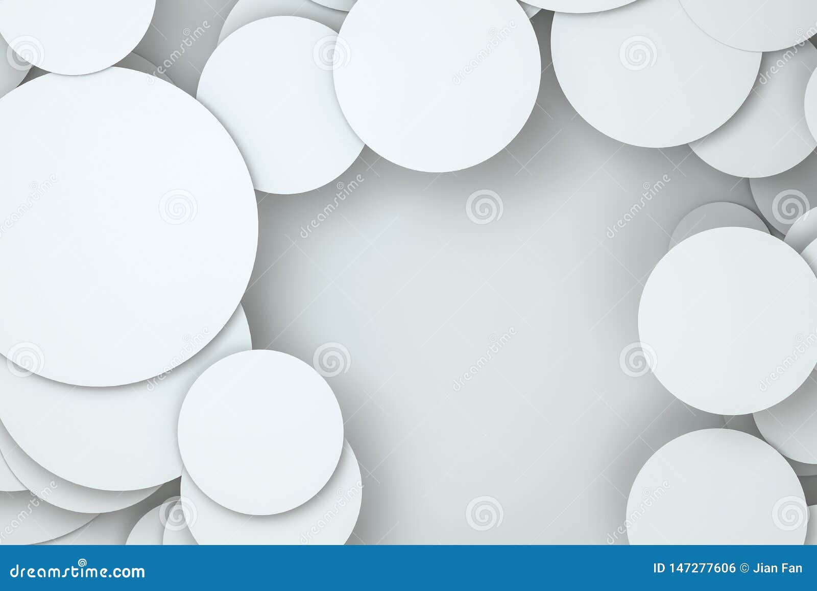 3d Rendering, Circle Frame Card Template Stock Illustration ...