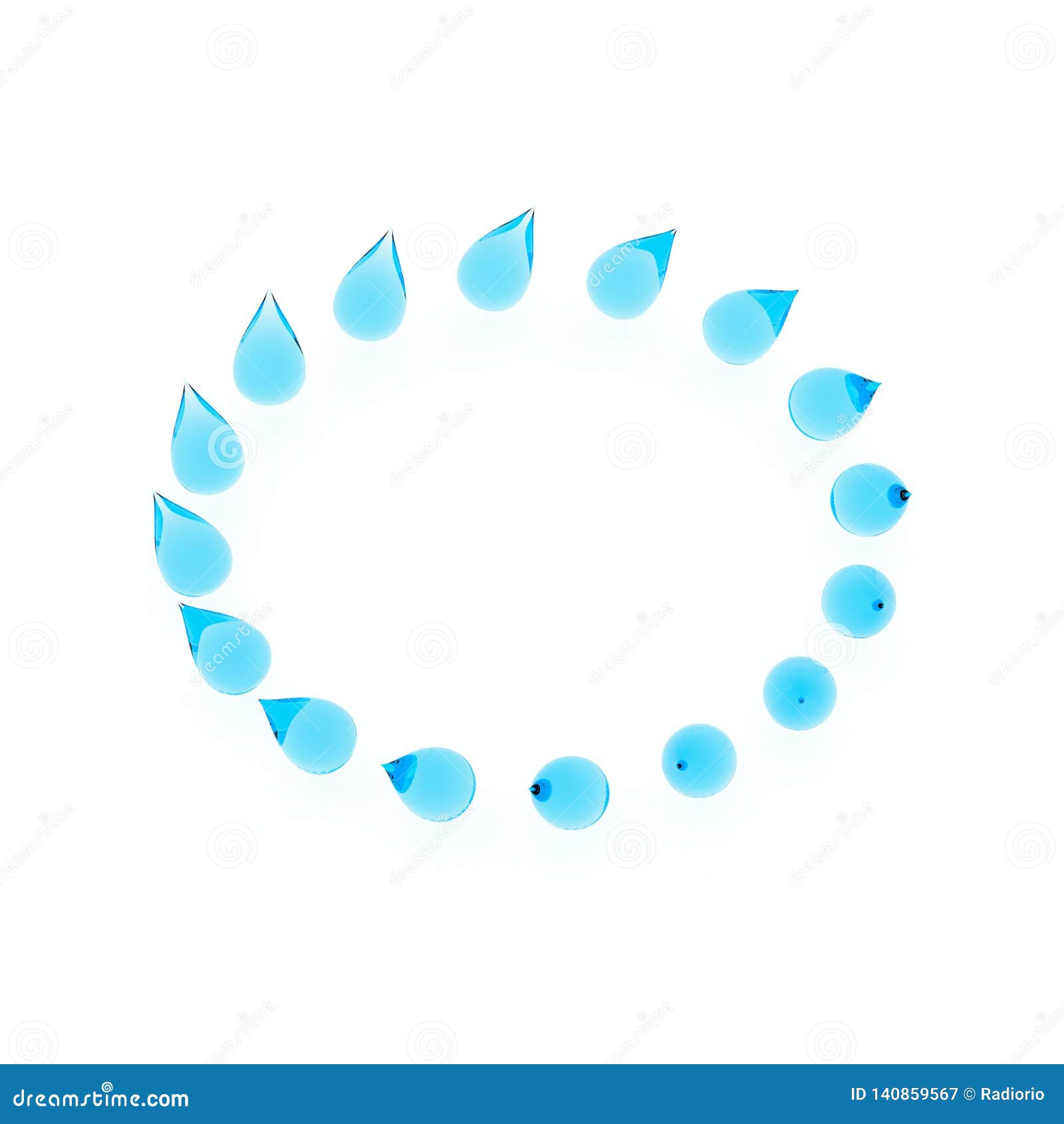 Circle of water droplet stock illustration. Illustration of drops ...