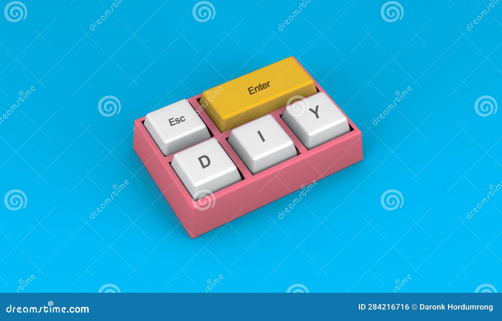 Close Up Minimal DIY Computer Keyboard Stock Illustration ...