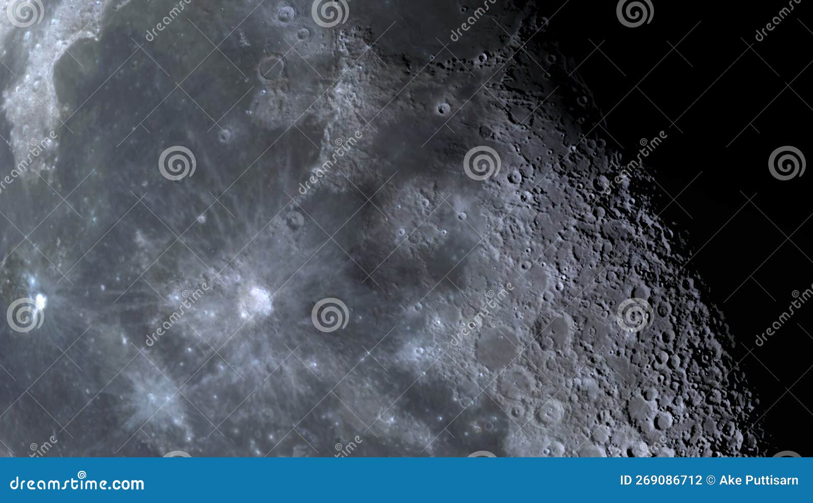 3d Rendering Close Up Surface of the Moon Stock Illustration ...