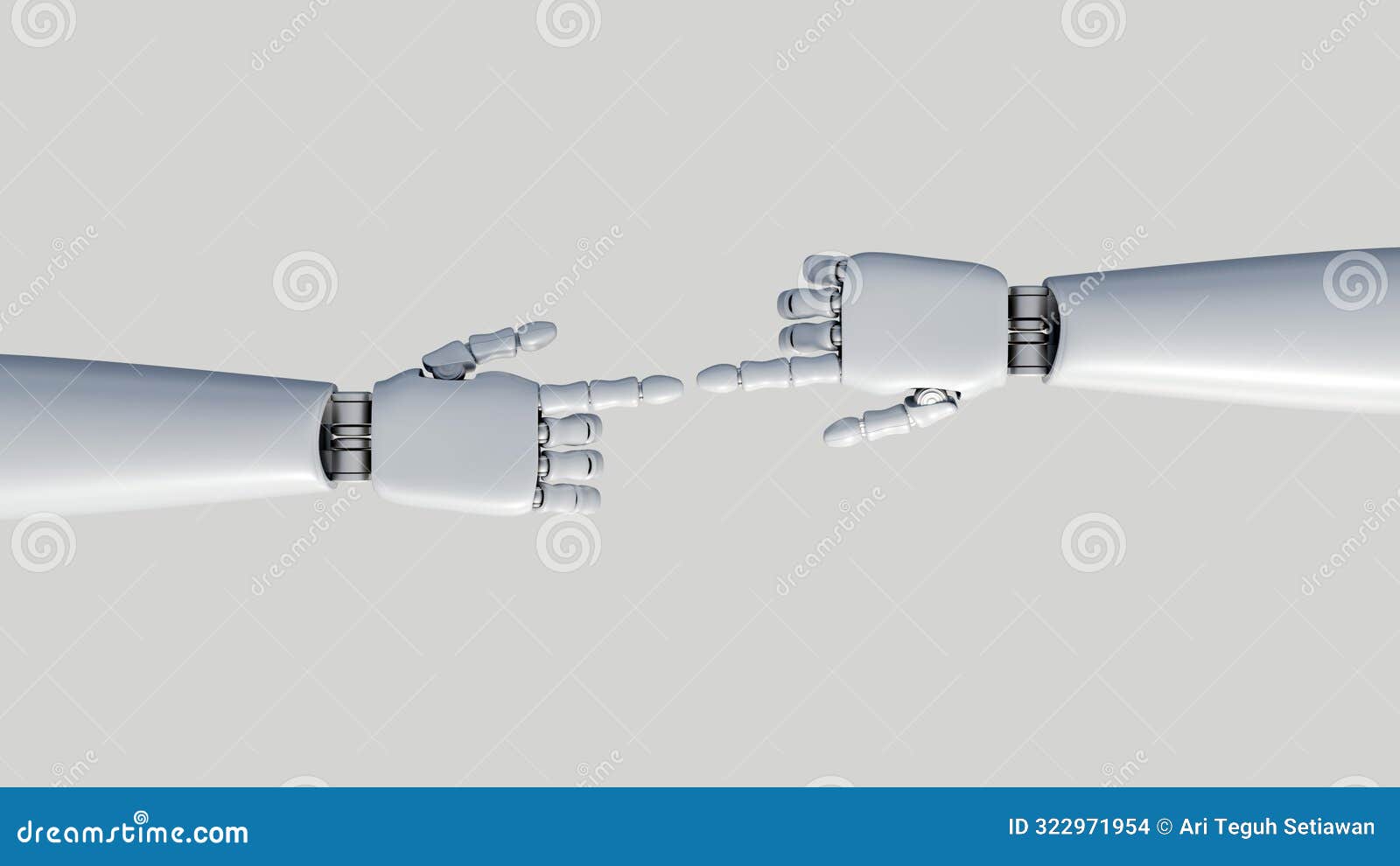 Close Up View of Isolated Robotic Hand Stock Illustration ...