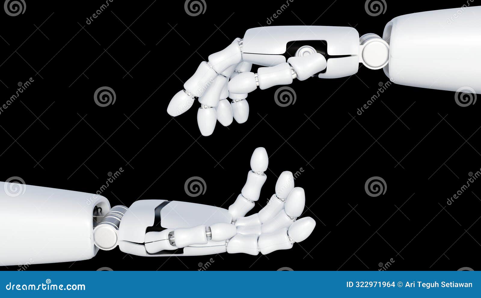 Close Up View of Isolated Robotic Hand Stock Illustration ...
