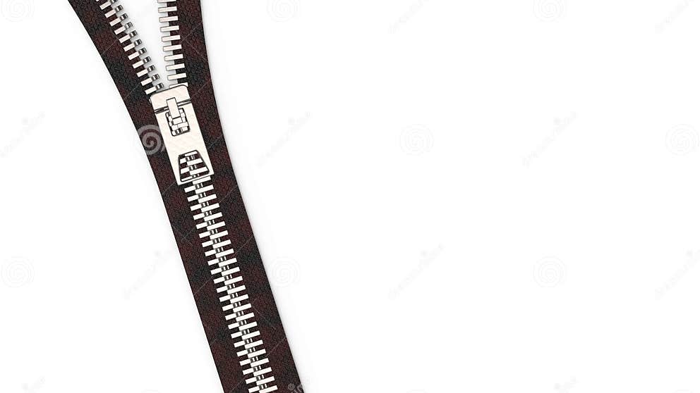 3d Rendering Close Up Zipper Texture on Isolated Background with Stock ...