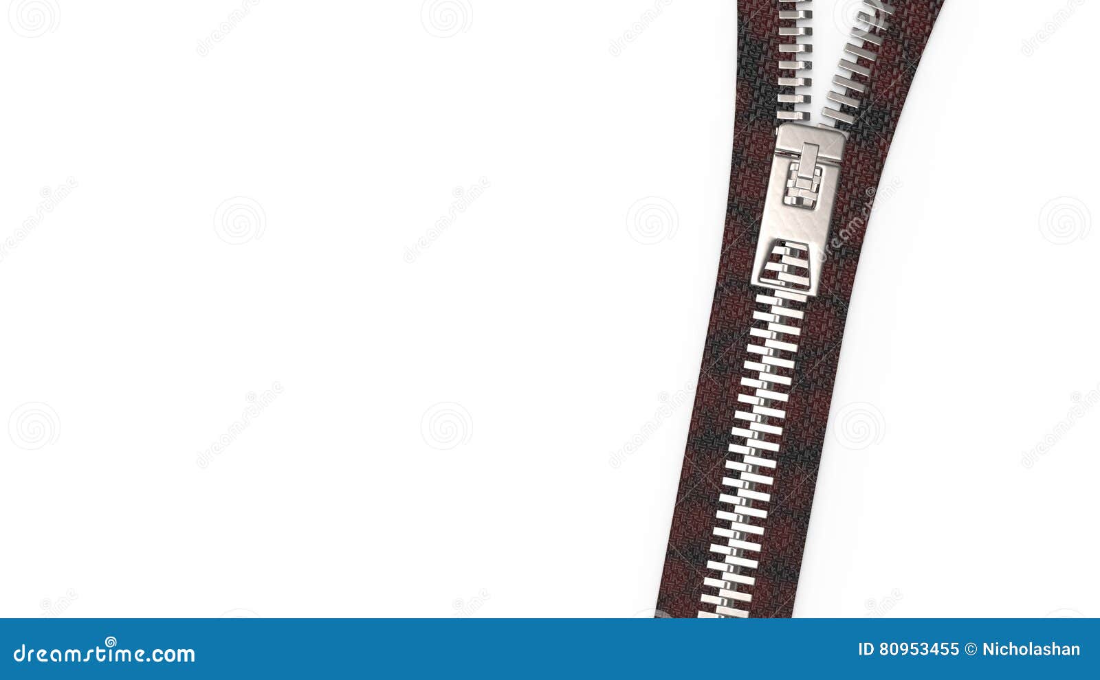 3d Rendering Close Up Zipper Texture on Isolated Background with Stock ...