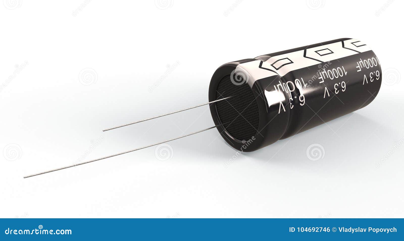 3D Rendering - Electrolytic Capacitor Stock Illustration - Illustration ...