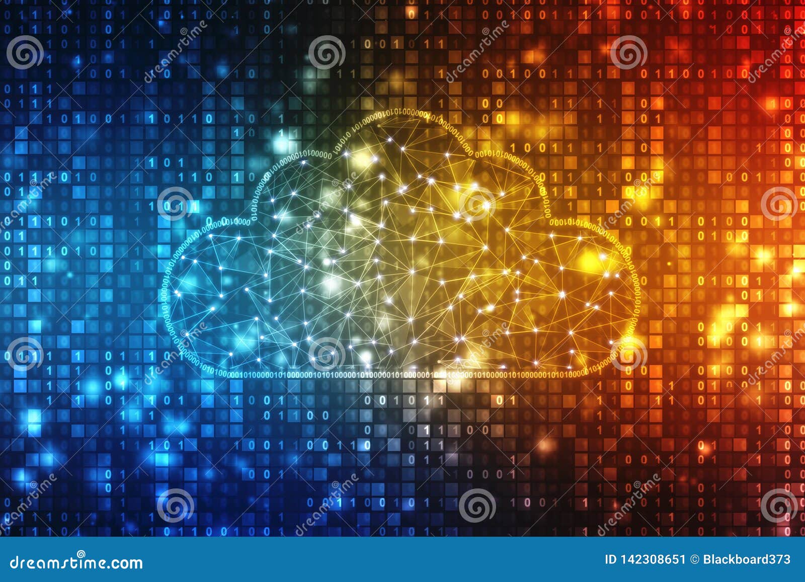 Cloud Computing Concept Background, Digital Abstract Background Stock ...