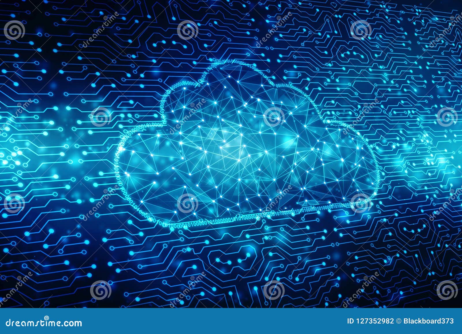 Cloud Computing Technology Background, Cloud Computing Concept Background Stock Illustration ...