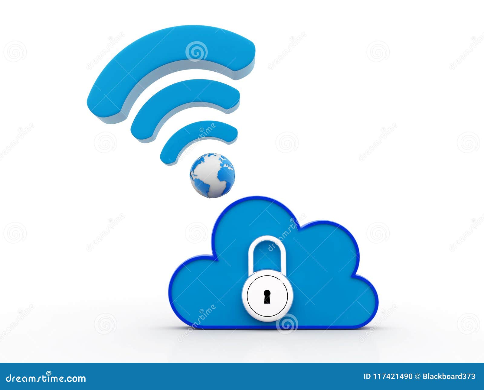 3d Rendering Cloud Computing Concept Cloud Network Stock Illustration Illustration Of