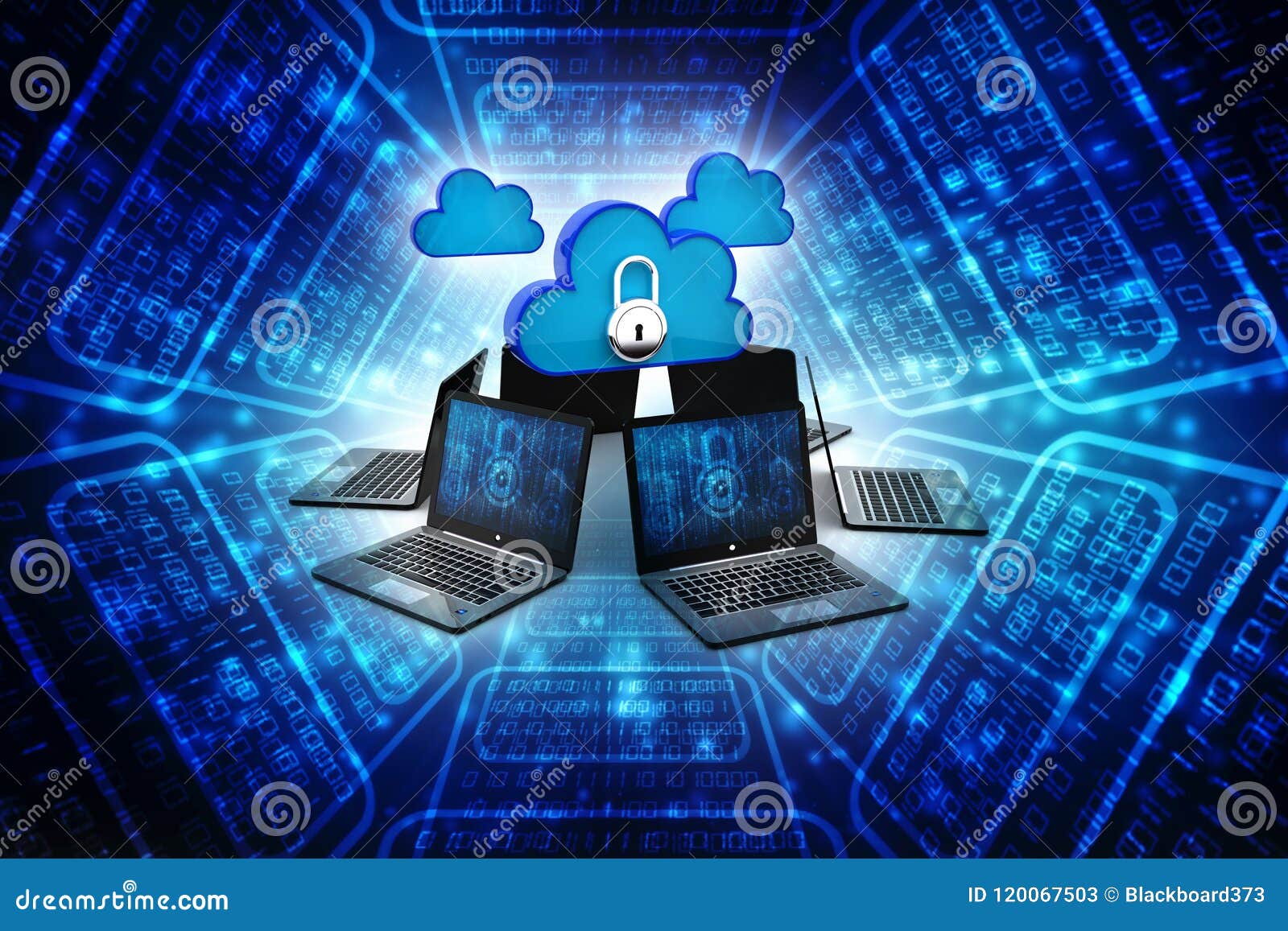 3d Rendering Cloud Computing Concept Stock Illustration Illustration