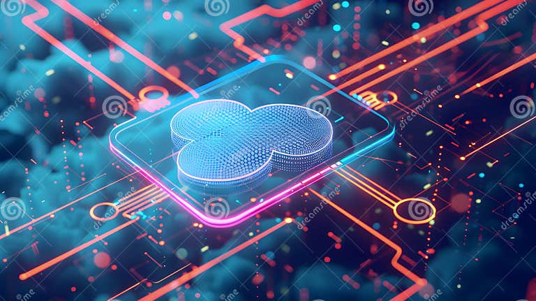 3D Rendering of Cloud Technology with Futuristic Servers - AI Generated ...