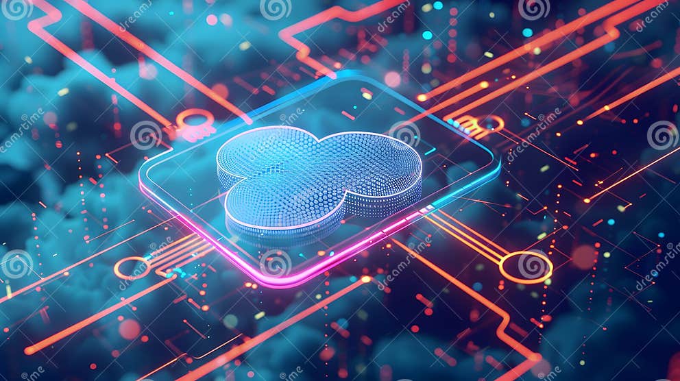 3D Rendering of Cloud Technology with Futuristic Servers - AI Generated ...