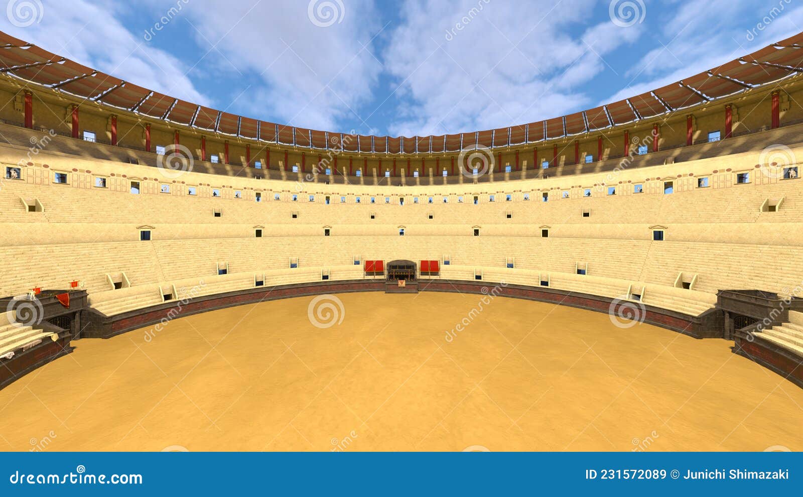 3D Rendering of the Coliseum Stock Illustration - Illustration of ...