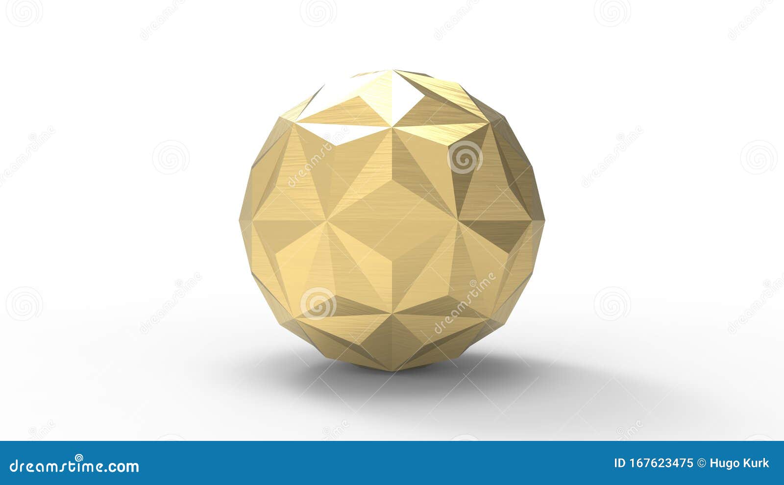 3d Rendering Of A Polyhedron Model Isolated In A Studio Background ...