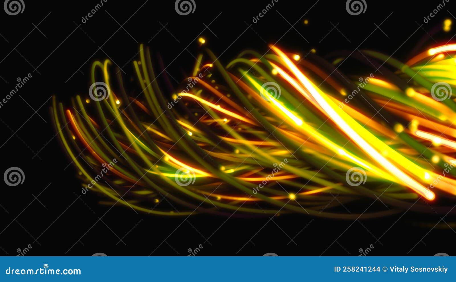 3D Rendering of a Colorful Abstract Background of Strings, Lines ...