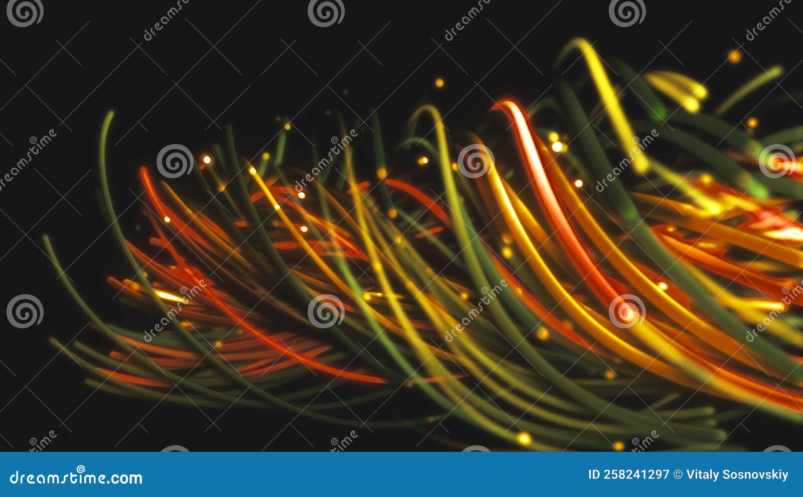 3D Rendering of a Colorful Abstract Background of Strings, Lines ...