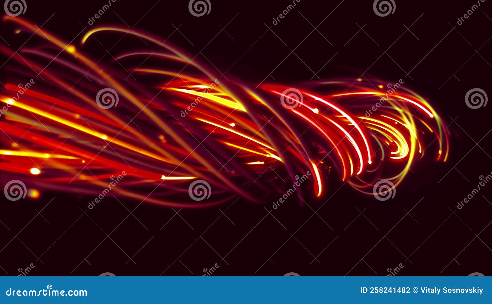 3D Rendering of a Colorful Abstract Background of Strings, Lines ...