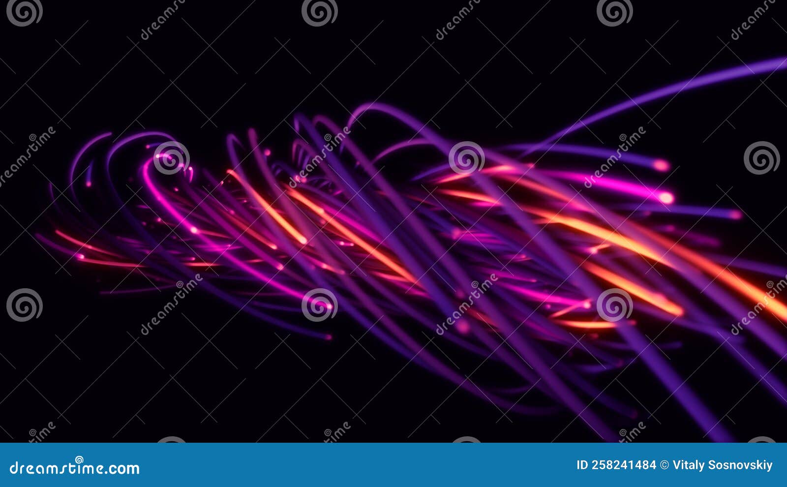 3D Rendering of a Colorful Abstract Background of Strings, Lines ...