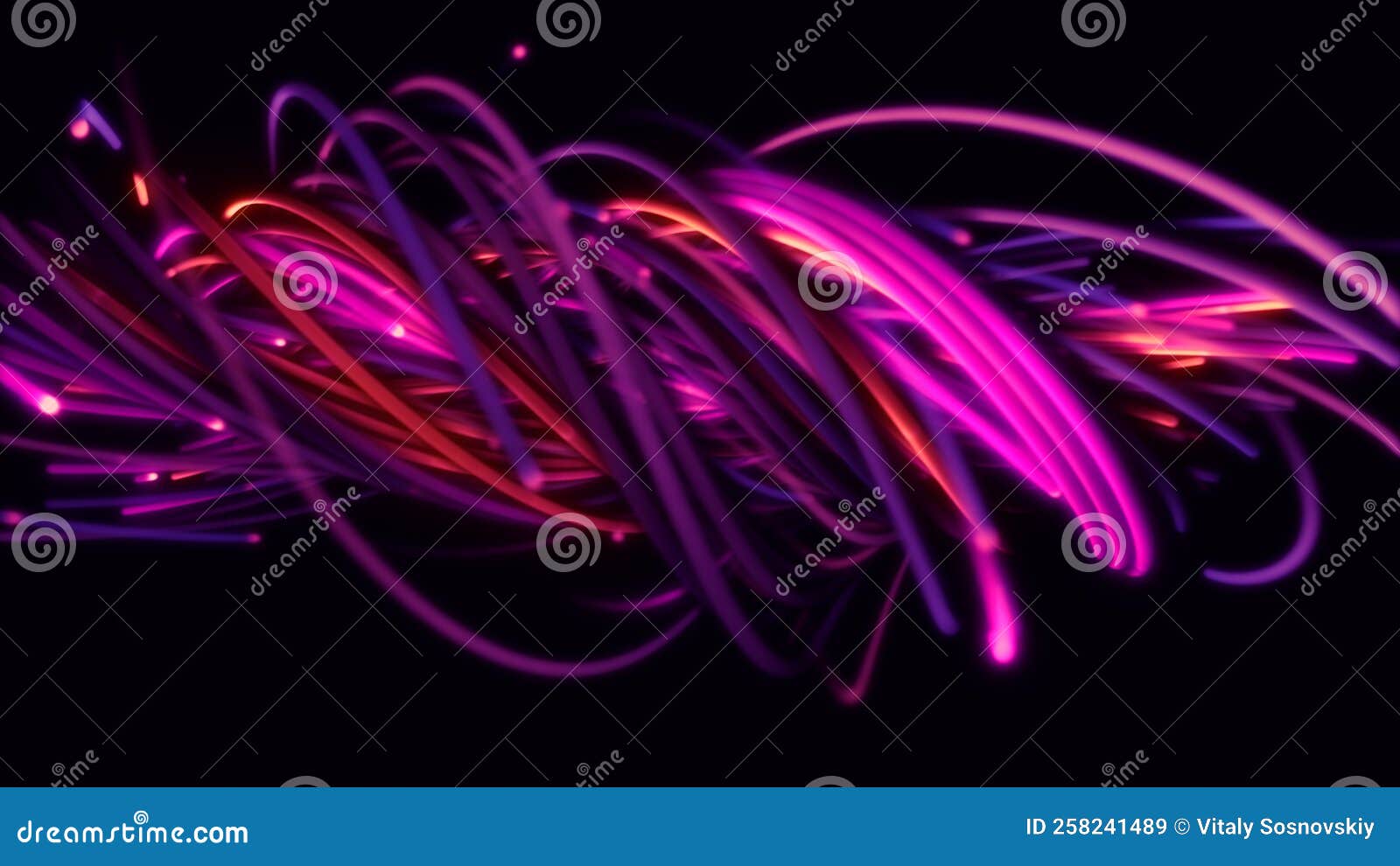 3D Rendering of a Colorful Abstract Background of Strings, Lines ...
