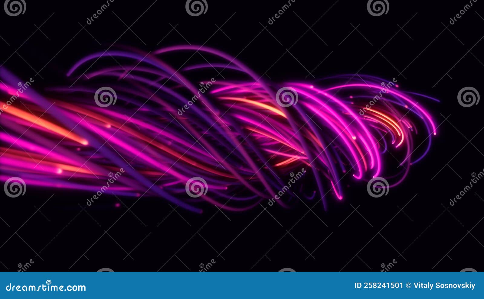 3D Rendering of a Colorful Abstract Background of Strings, Lines ...