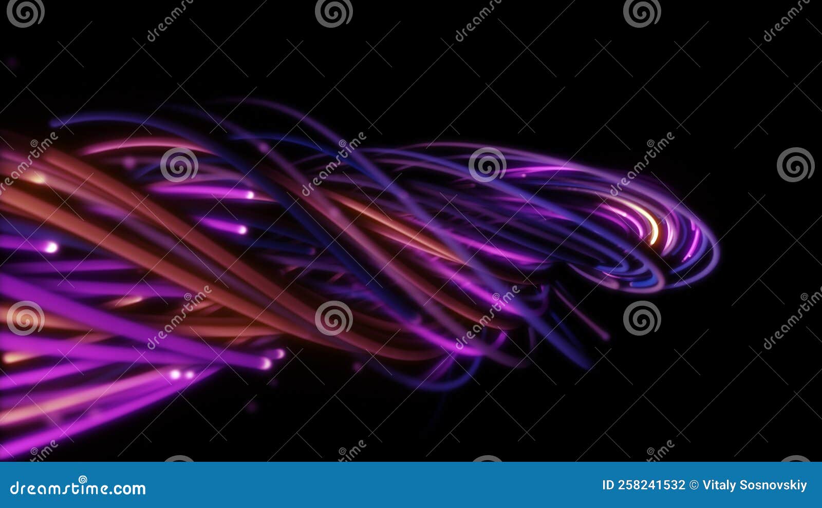 3D Rendering of a Colorful Abstract Background of Strings, Lines ...