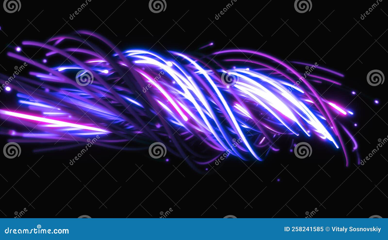 3D Rendering of a Colorful Abstract Background of Strings, Lines ...
