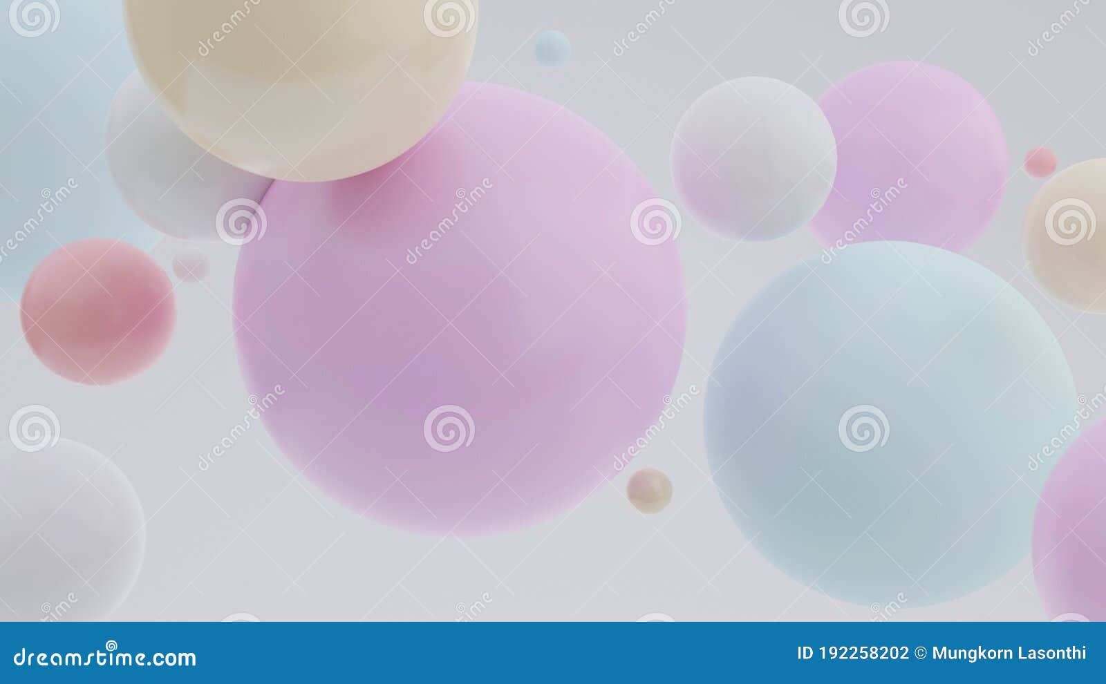3d Rendering of Colorful Balls. Abstract Geometric Design Elements ...