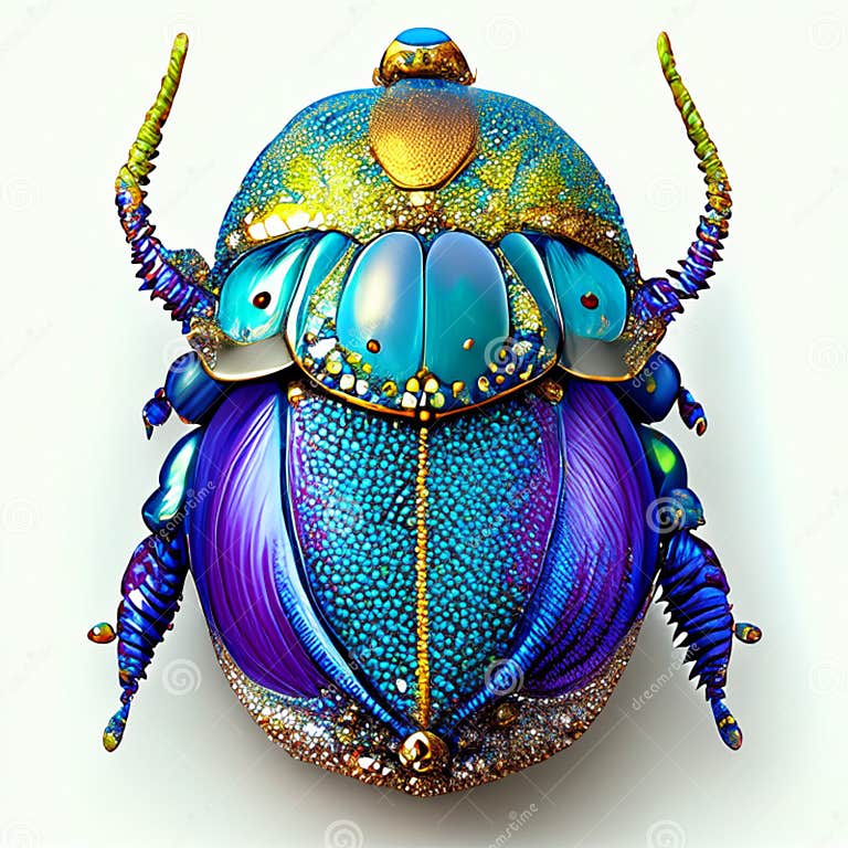 3d Rendering of a Colorful Bug Isolated in White Studio Background. AI ...