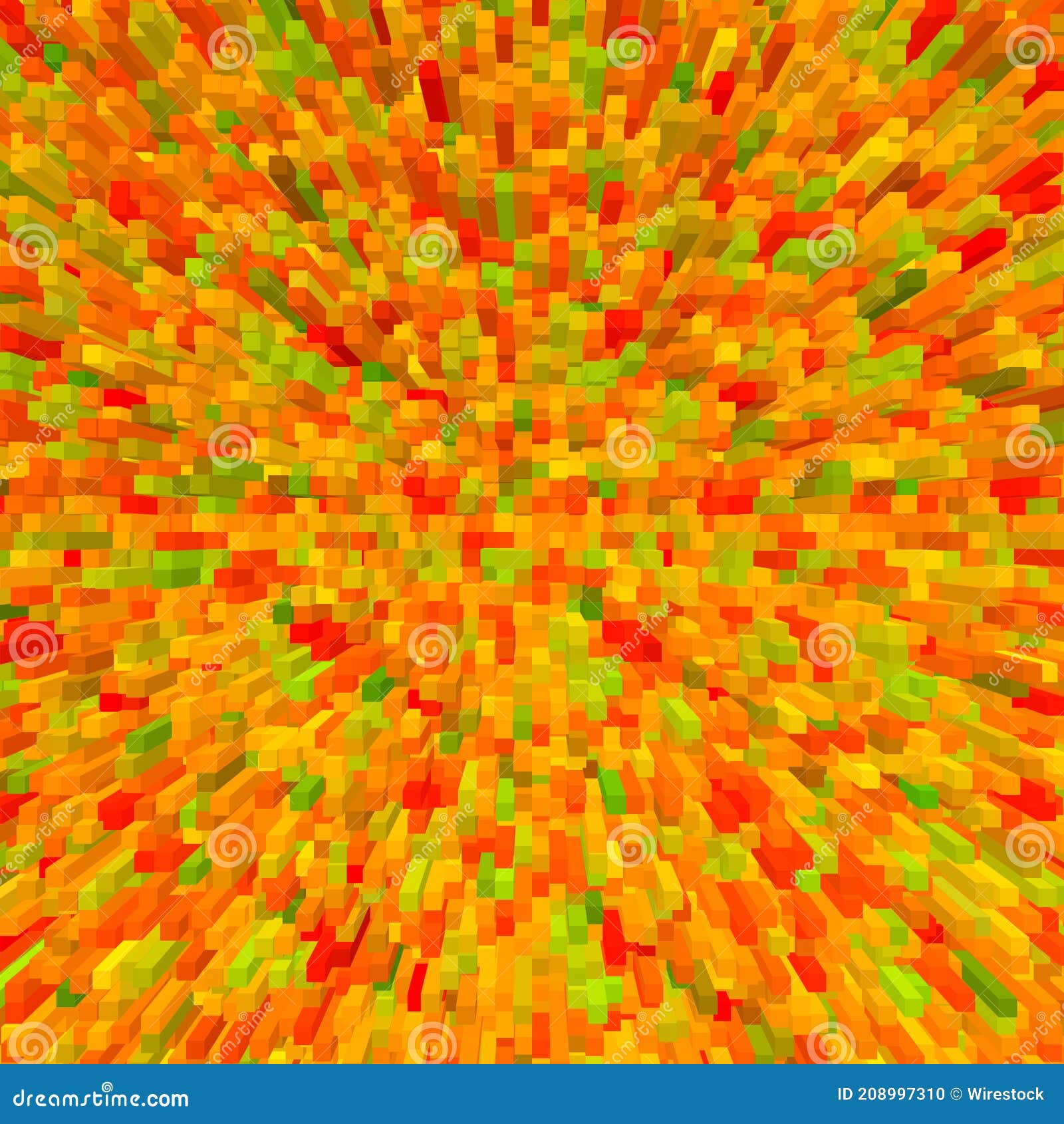 3D Rendering of Colorful Pixels Stock Illustration - Illustration of ...