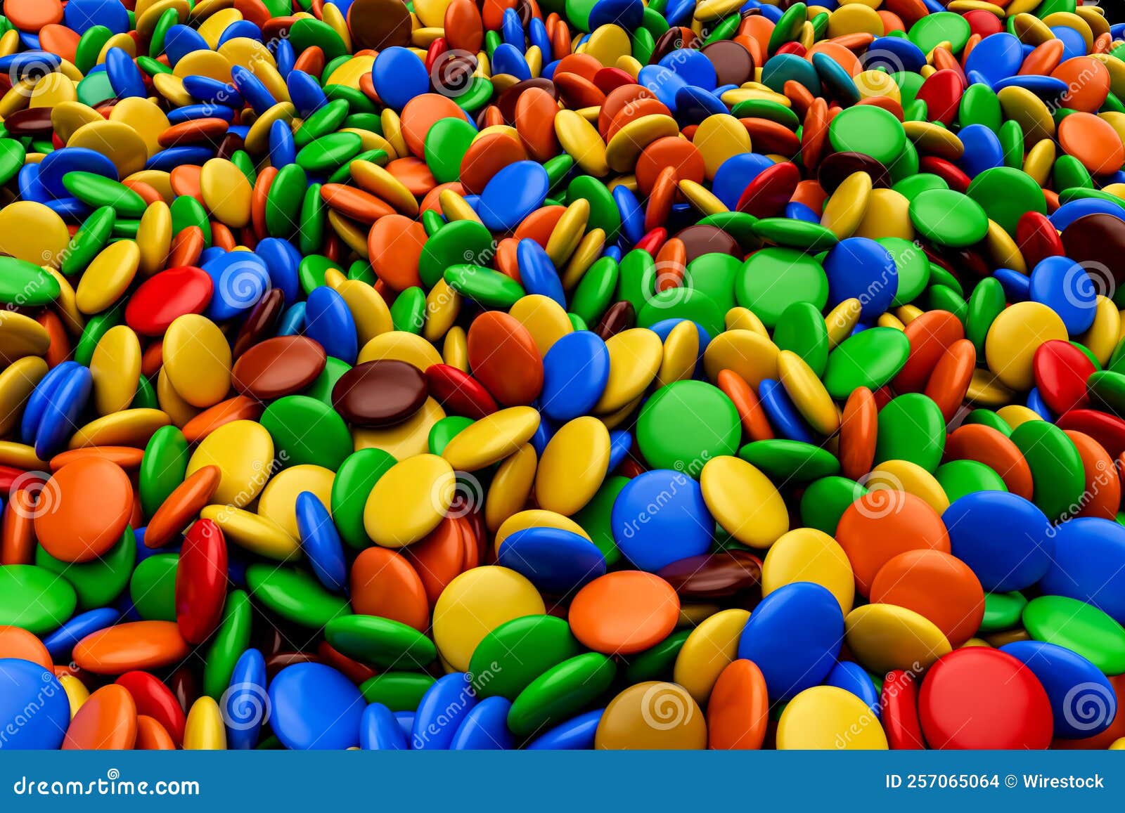 3D Rendering of Colorful Rainbow Candies Stock Illustration ...