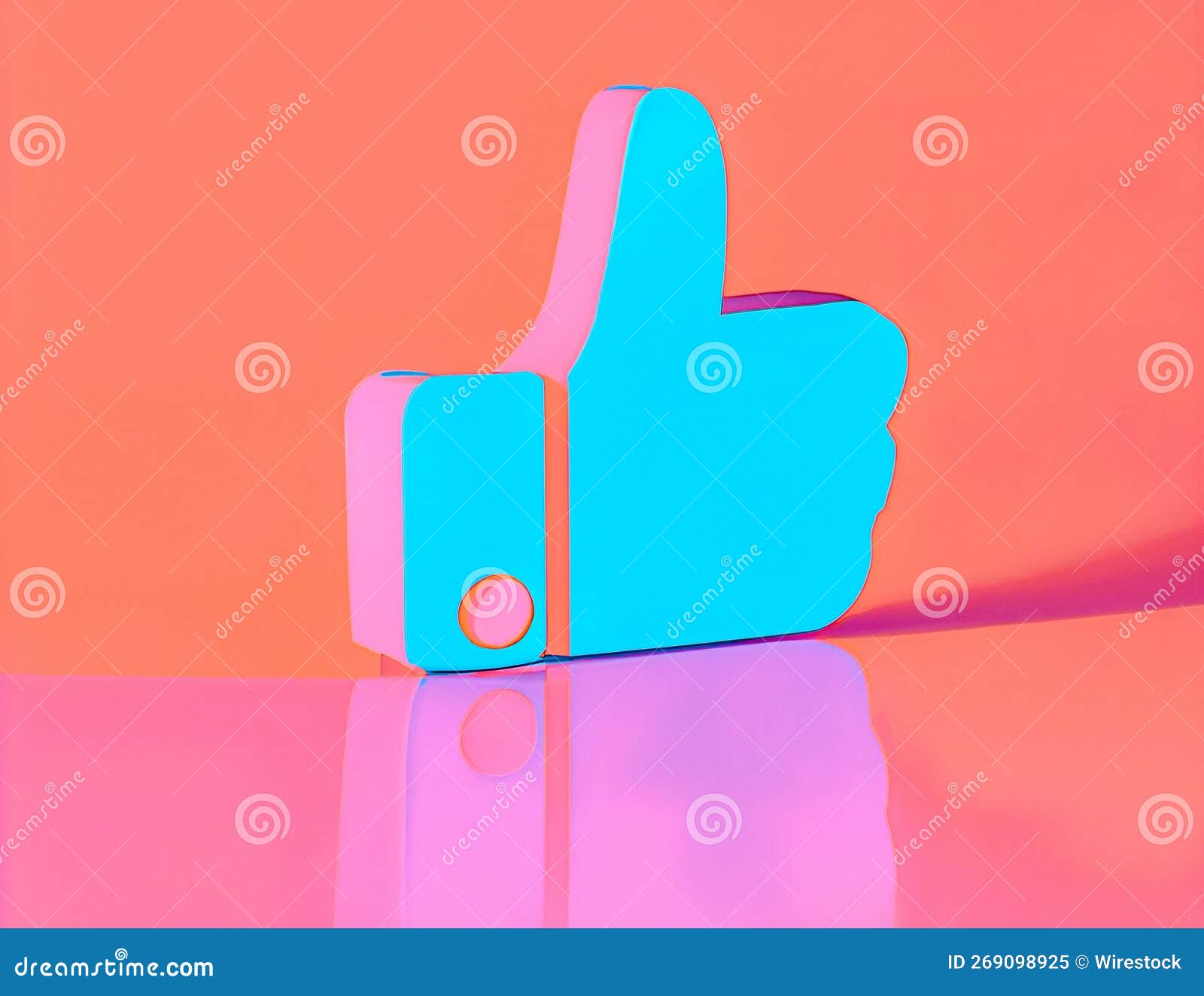 Colorful Thumbs Up Symbol. Abstract Background. Vector Illustration ...